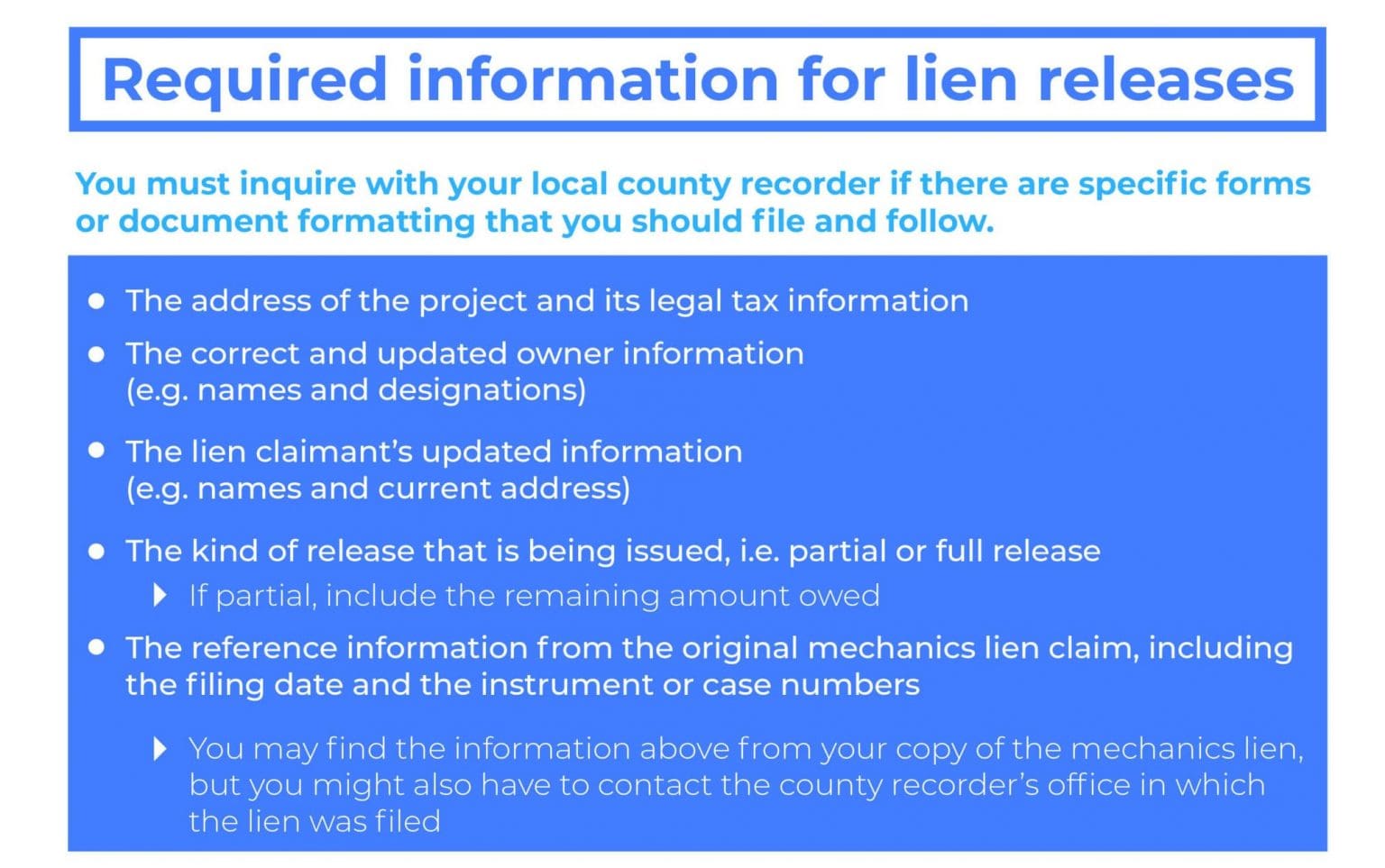 Lien Release 101: Canceling Construction Mechanics Liens - Handle